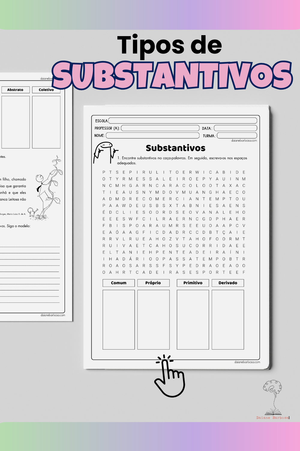 Atividades sobre Substantivos - Uma aula de Português - Daiane Barbosa